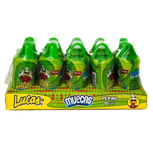 PALETA LUCAS MUECAS PEPINO 24/10 PZS | El Rey Del Dulce